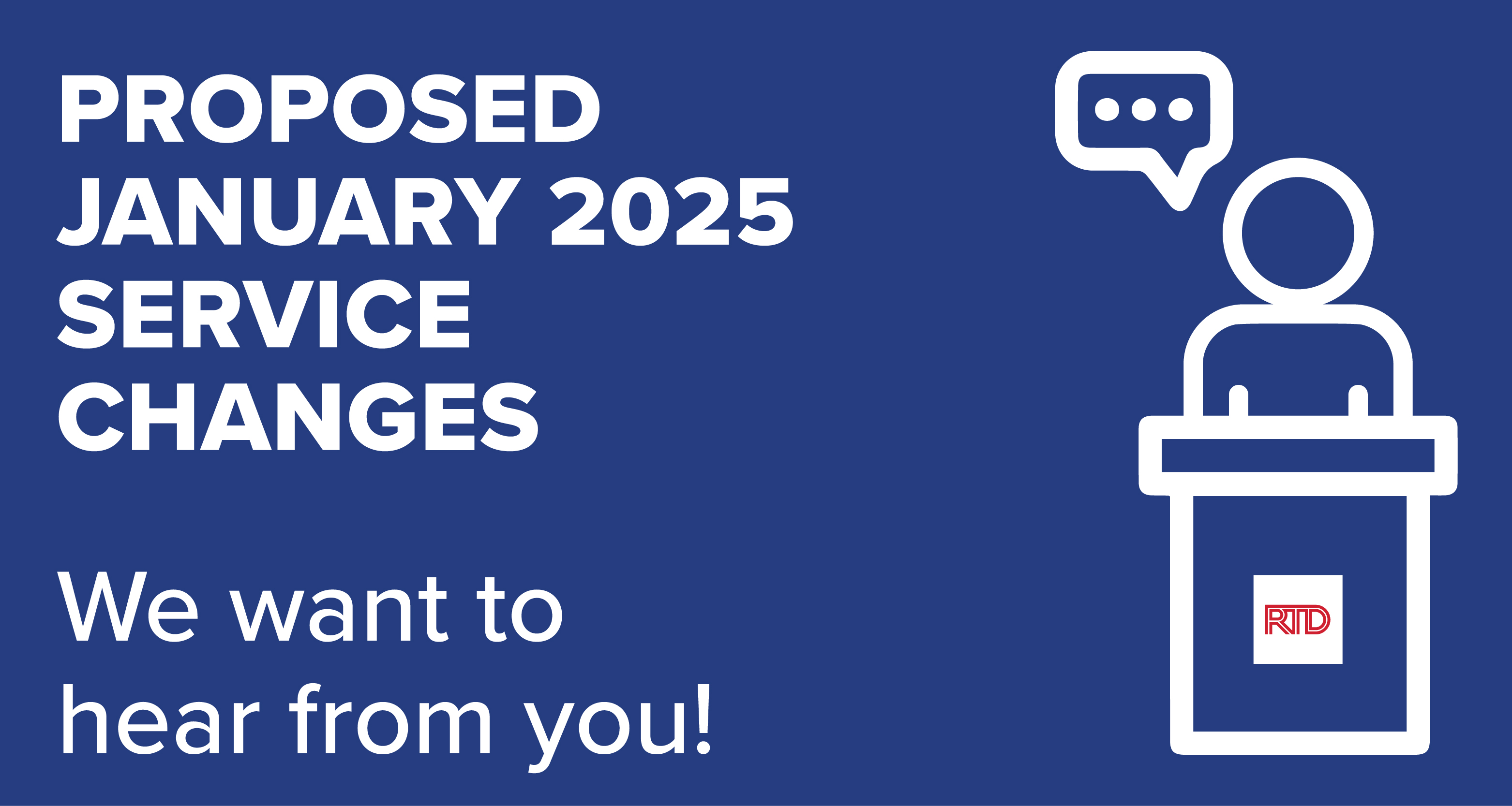 RTD busca la opinión del público sobre los cambios de servicio ...