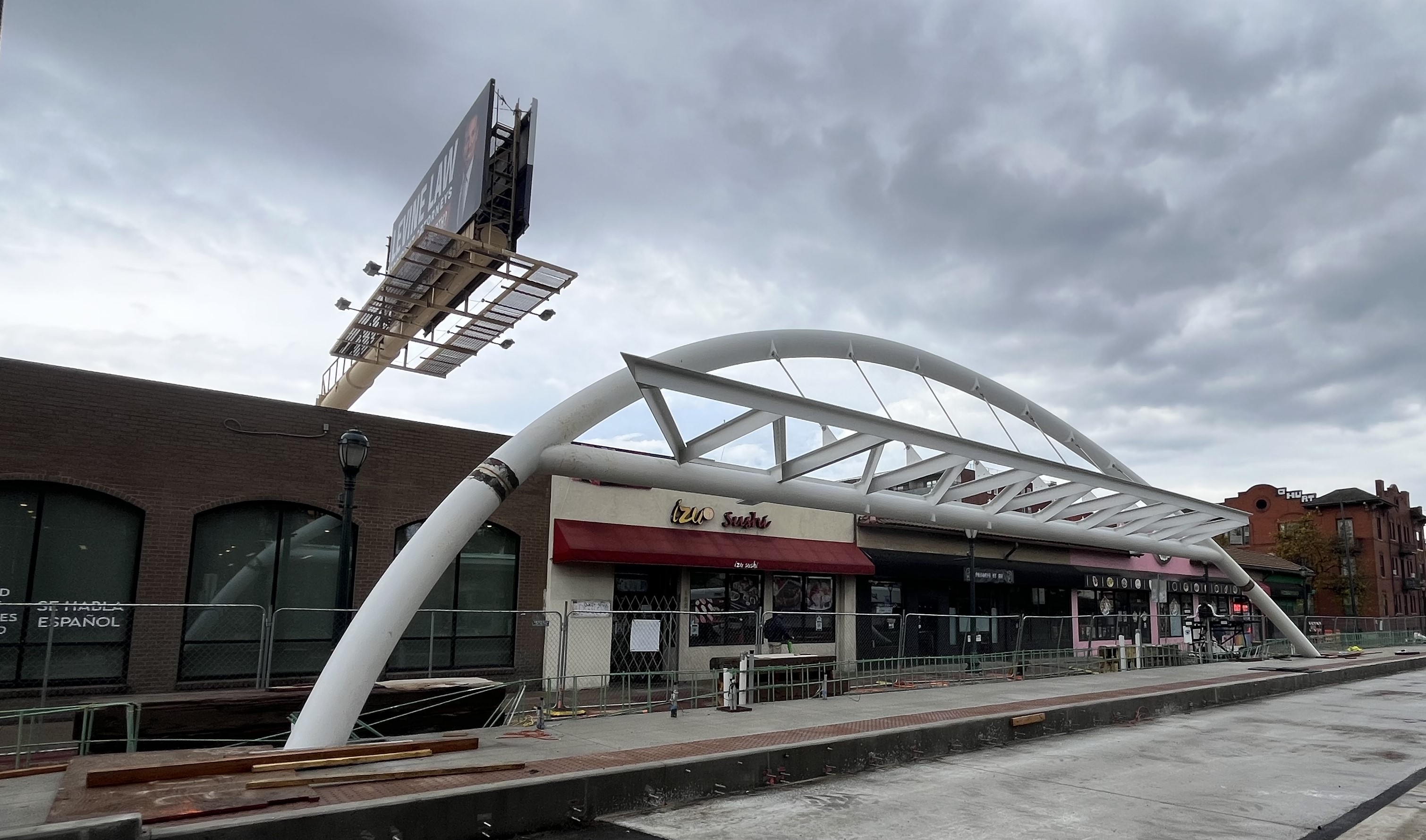 First BRT station arch installed on East Colfax Avenue | RTD-Denver